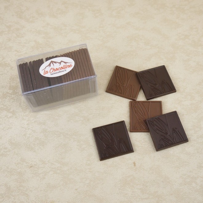 Mini-tablettes chocolat noir